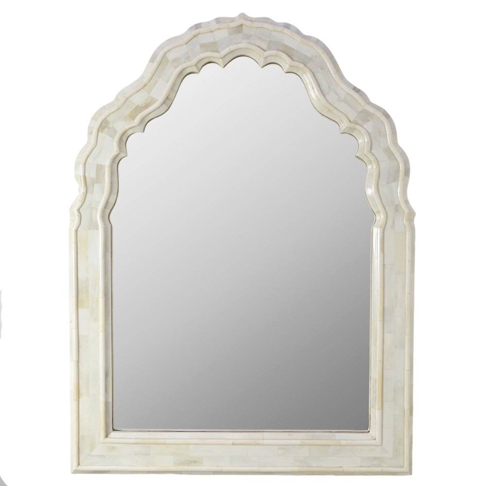 Bone Scalloped Arch Mirror – Highgate House