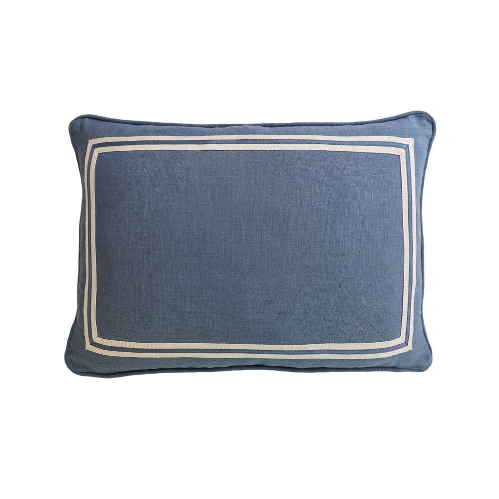 Blue Rect Cushion Stripe Border – Highgate House