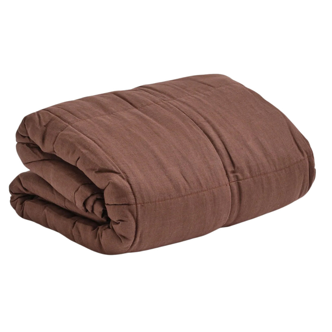Chocolate Quilted Bedspread – Highgate House