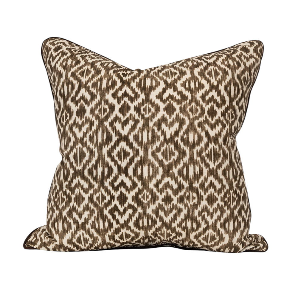 Chocolate Ikat Cushion – Highgate House
