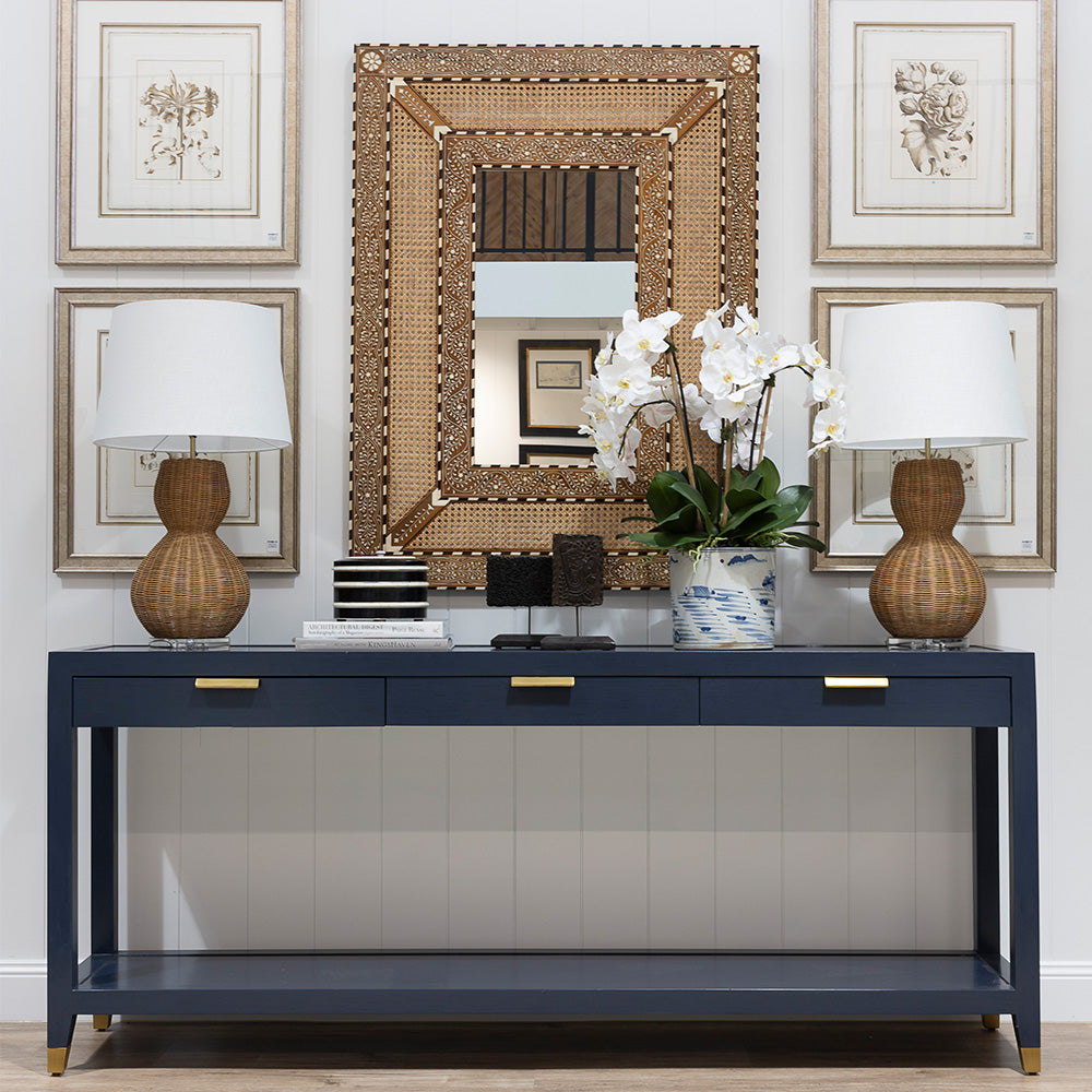 Navy console table store