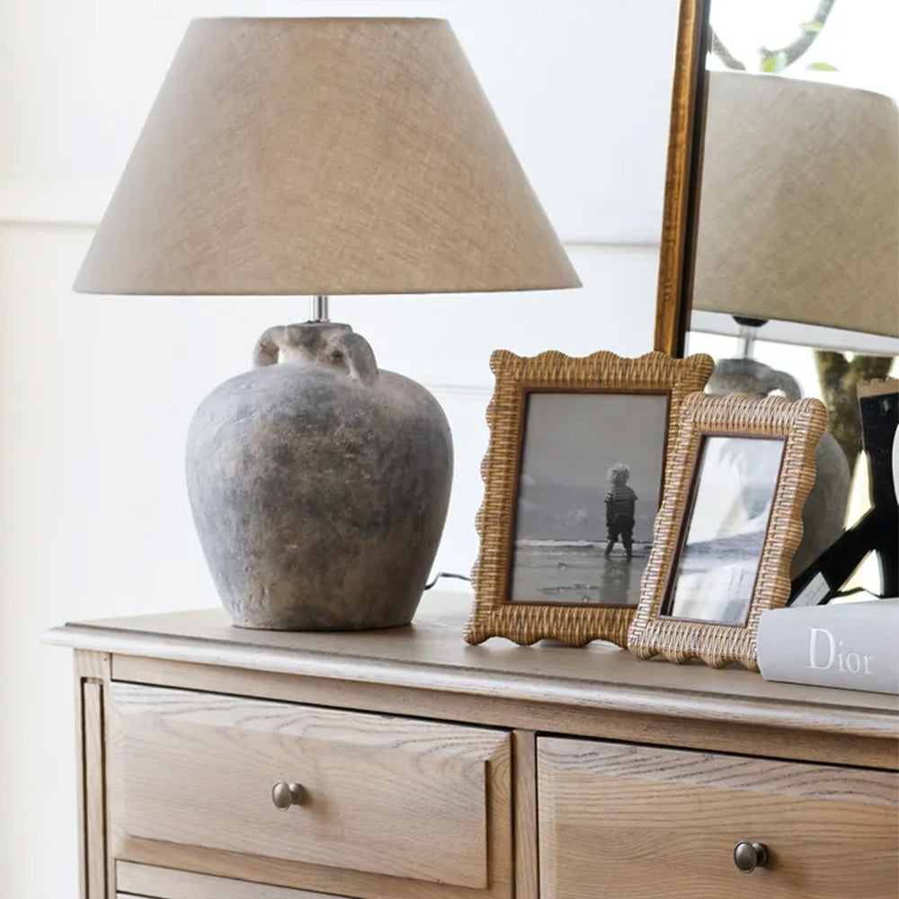 Scalloped Rattan Photo Frame 4 x 6 in – Highgate House