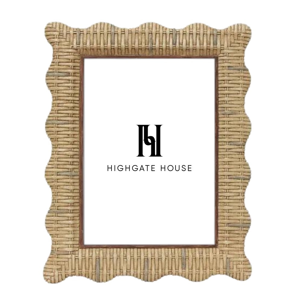 Scalloped Rattan Photo Frame 5 x 7 in – Highgate House