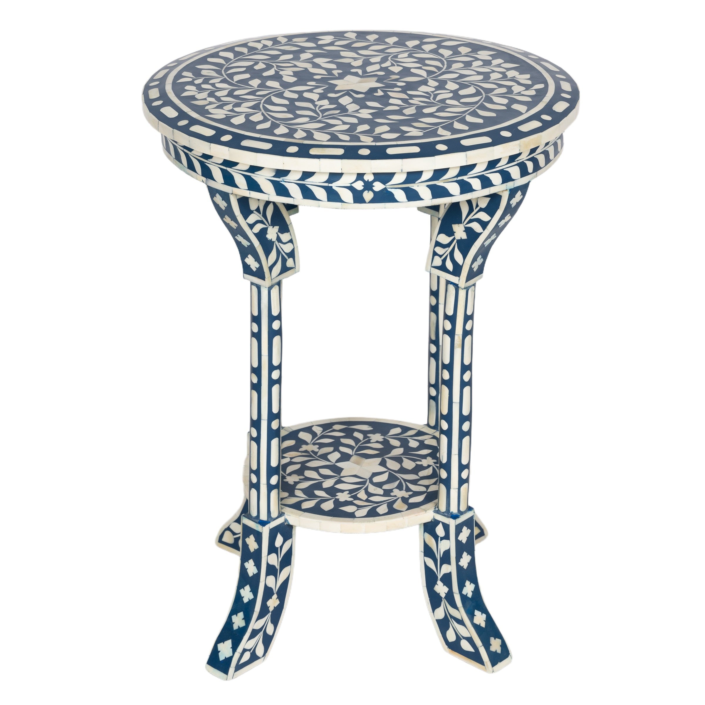 Blue Bone Inlay Side Table – Highgate House